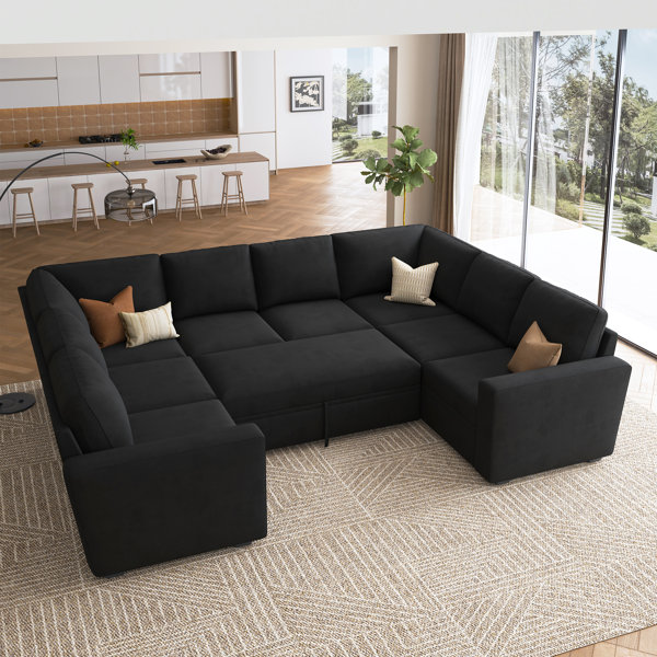 Latitude Run® Niyona U-Shaped Modular Sofa Bed Convertible Sleeper Sectional | Wayfair
